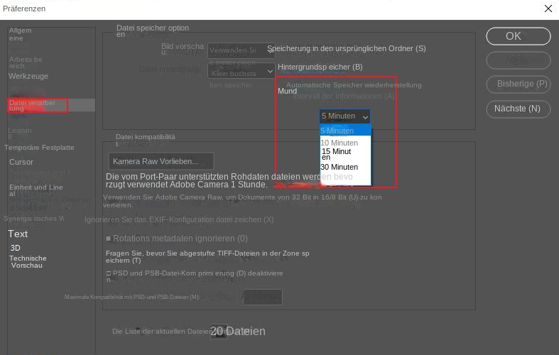 Wo befindet sich der Speicherort der automatisch gespeicherten ...